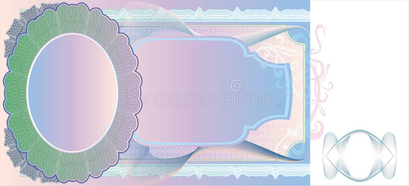 Blank banknote layout stock illustration. Illustration of false - 84617384