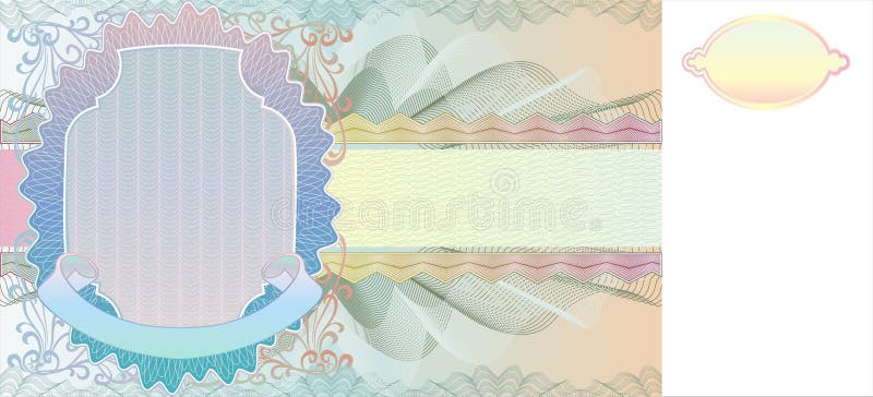 Blank banknote layout stock illustration. Illustration of corel - 84620241