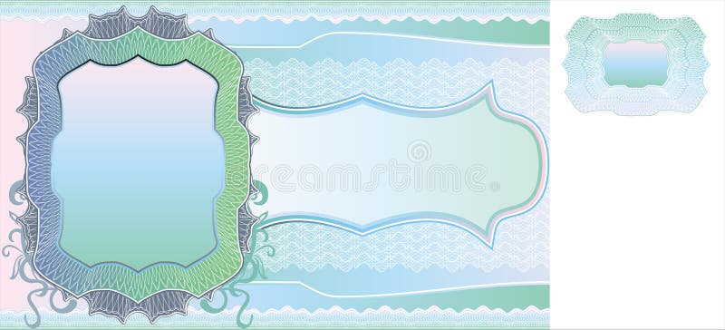 Blank banknote layout stock illustration. Illustration of denomination ...