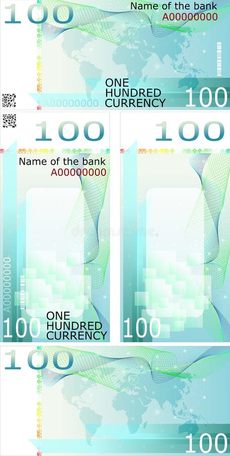 Blank banknote layout stock vector. Illustration of blank - 101679958