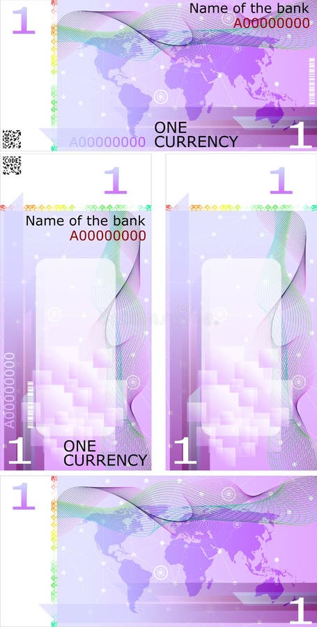 Blank banknote layout stock vector. Illustration of create - 100206132