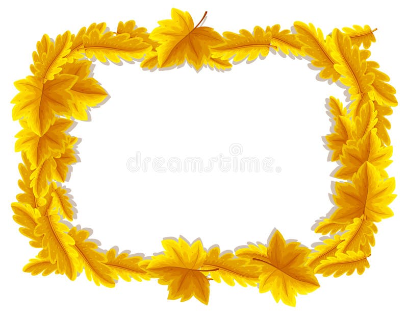 Blank Banner with Autumn Leaves Frame Template Stock Vector ...