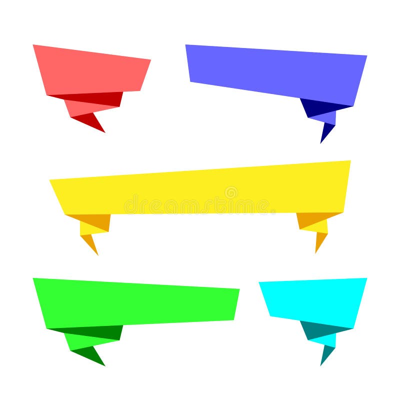 Blank Banner Design Templates. Vector Set of Different Flat Style ...