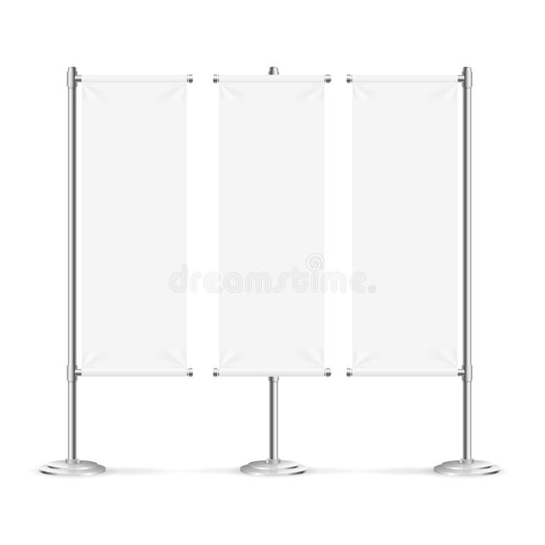 Blank Banner Flag Set. Vector Stock Vector - Illustration of object ...