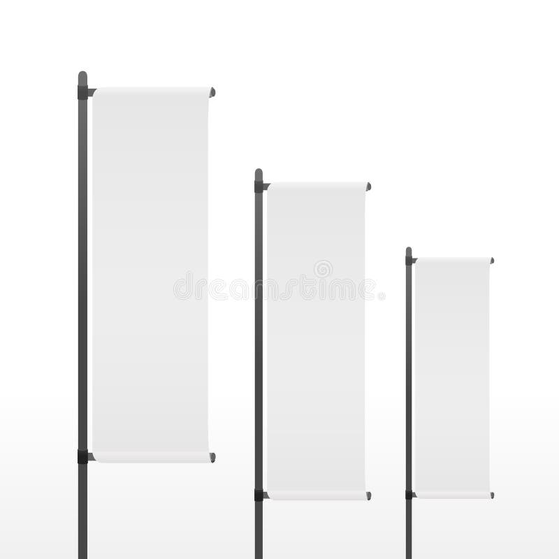 Blank banner flags set stock vector. Illustration of commercial - 45672633