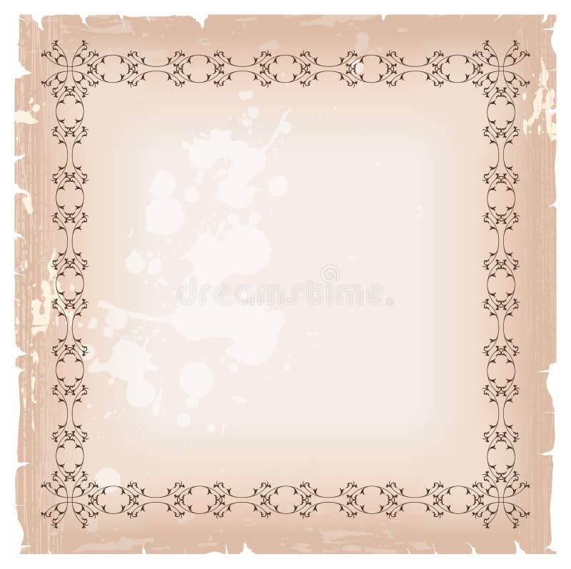 Blank Banner Frame Template in Brown Colors Stock Illustration ...