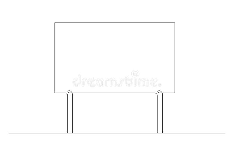 Blank Board Continuous Line Stock Illustrations – 125 Blank Board ...