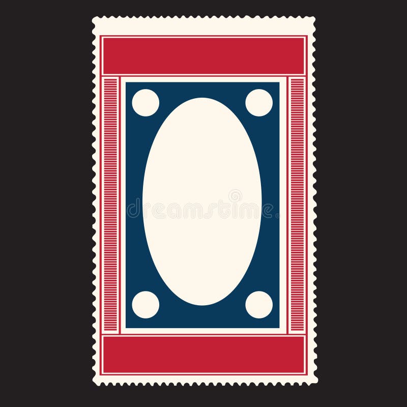 Blank Base Retro Postage Stamp Stock Vector - Illustration of ...