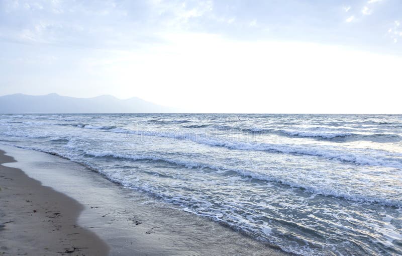 Blank Beach stock image. Image of track, shore, sunshine - 77426359