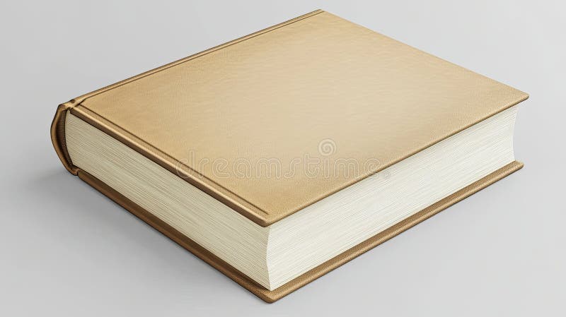Blank Beige Book Mockup stock illustration. Illustration of object ...