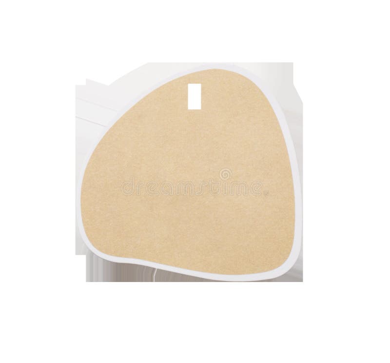 Blank Beige Irregular Shaped Note Paper with White Frame Isolated on ...