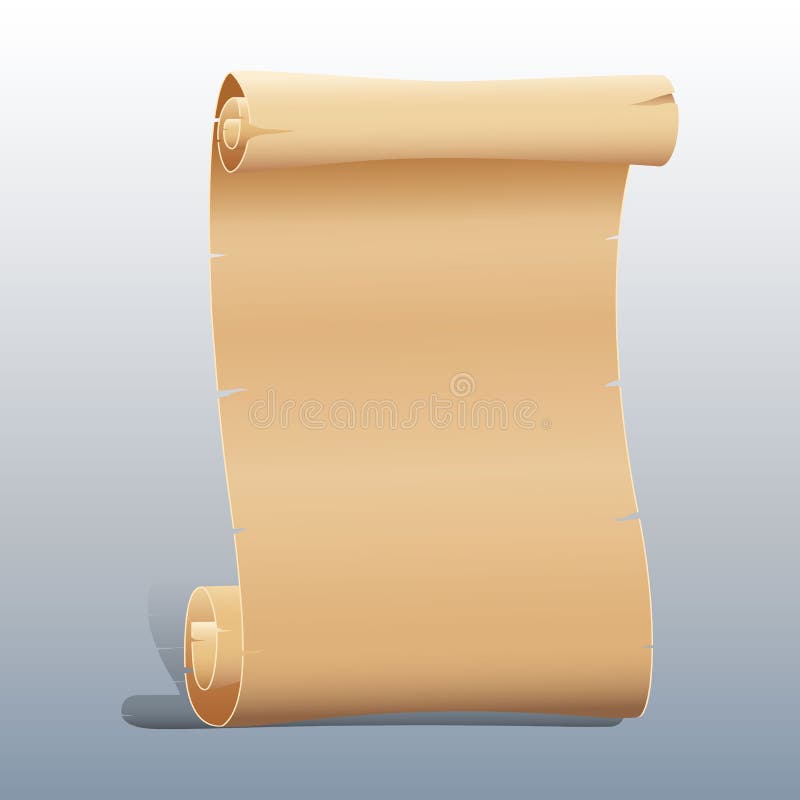 Blank Beige Parchment on a Light Blue Gradient Background Stock Vector ...