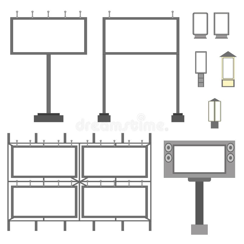 Blank Big Billboard. Mockup for Your Advertisement and Design Stock ...