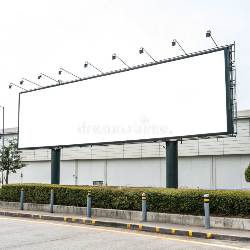 Blank Billboard Advertisement Banner Stock Illustration - Illustration ...