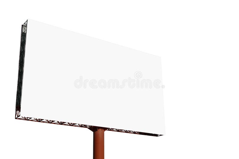 Blank Billboard for Advertisement on White Background Stock Photo ...