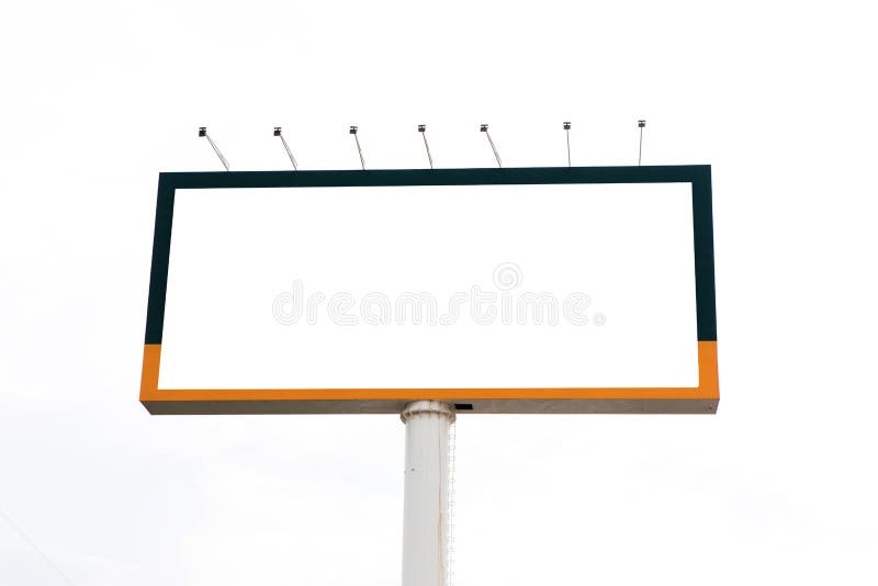 Blank Billboard for Advertisement on White Background Stock Photo ...