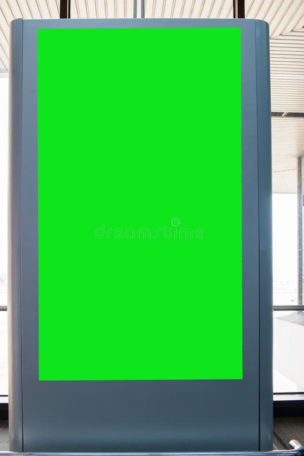 Blank Billboard Advertising Panel in Terminal Airport, Mock Up W Stock ...