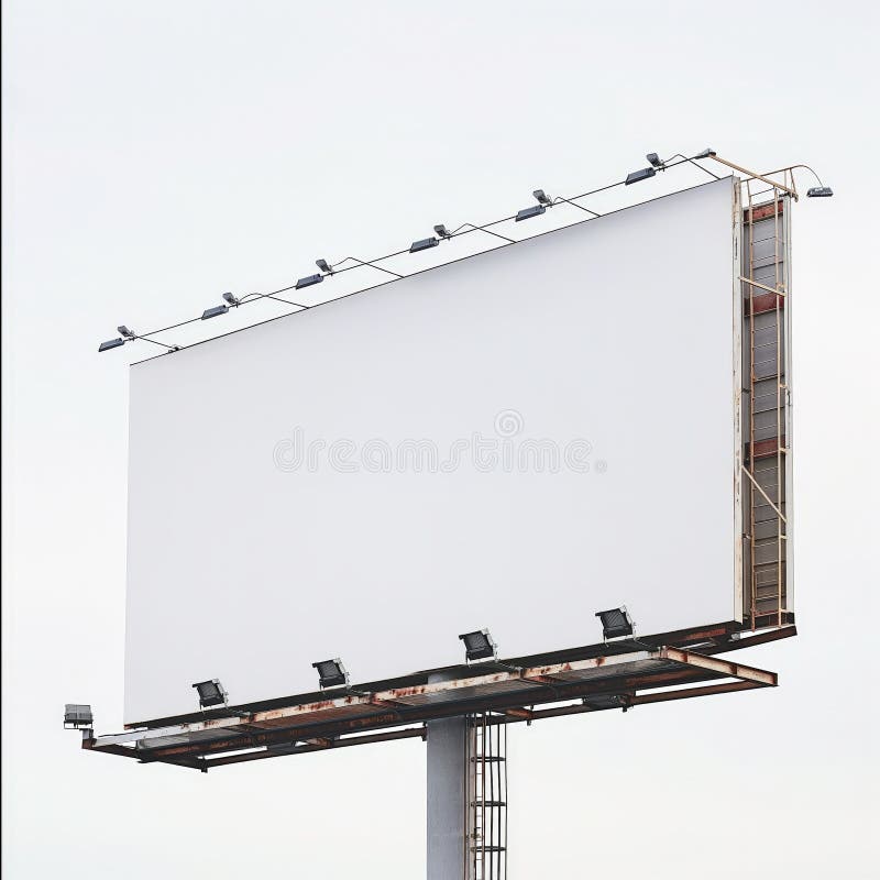 Blank Billboard Against a Clear Sky Stock Image - Image of campaign ...