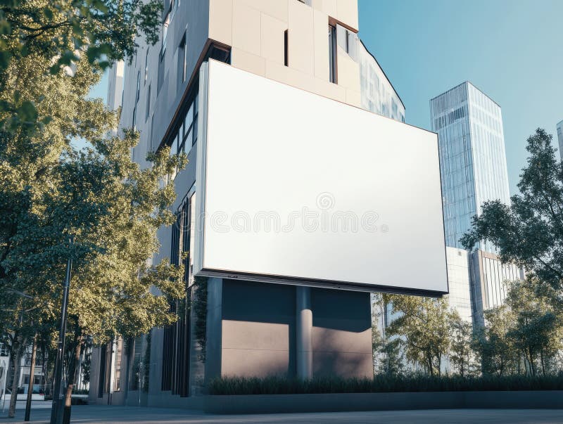 Blank Billboard on Building Exterior for Advertising and Marketing ...
