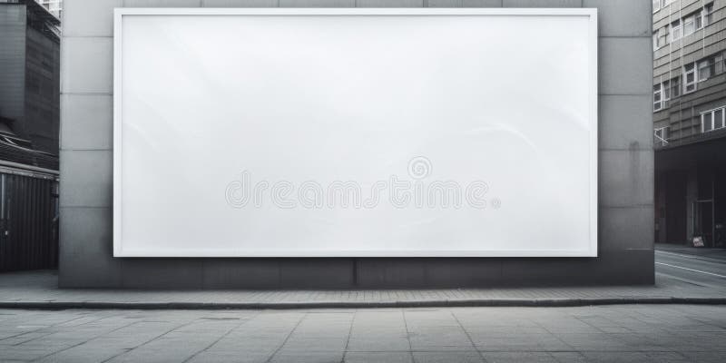 Blank Billboard Building Side Stock Image - Image of sign, building ...