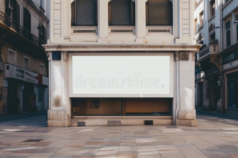 Blank Billboard on Building Side Stock Photo - Image of steel ...