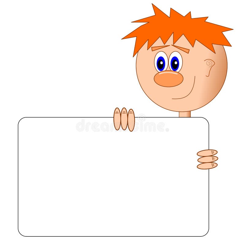Blank billboard cartoon stock illustration. Illustration of character ...