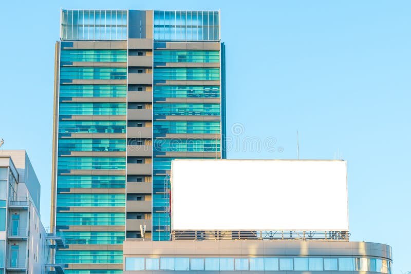 Blank billboard in city. stock image. Image of advert - 70492371