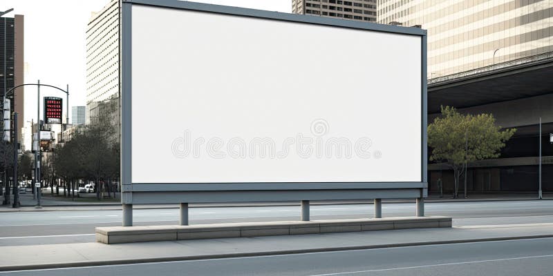 A Blank Billboard in a City Street - AI Generated Image Stock ...