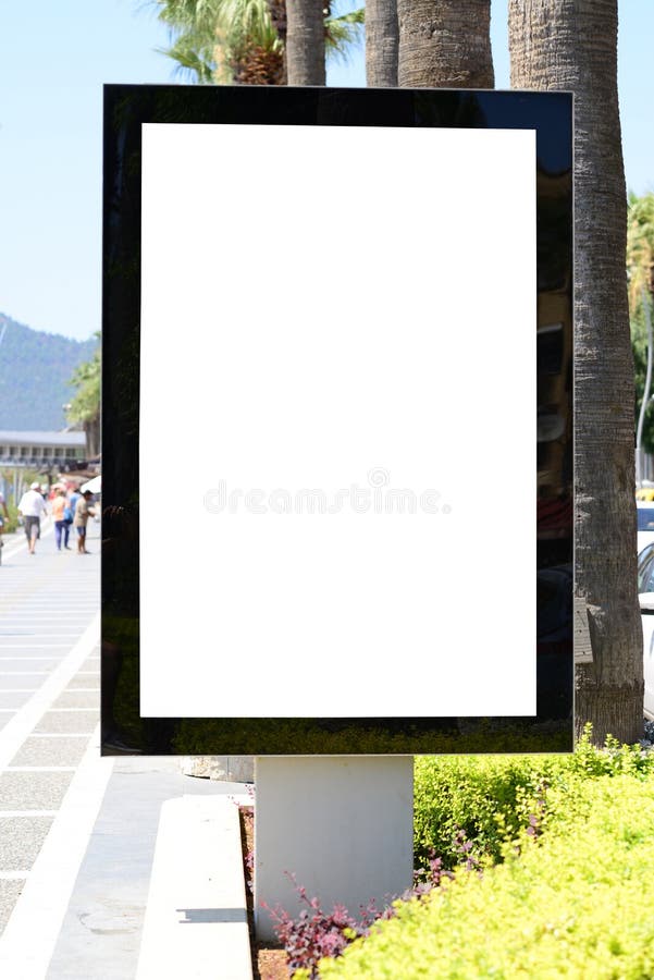 Blank Billboard on the City Street Stock Photo - Image of banner ...