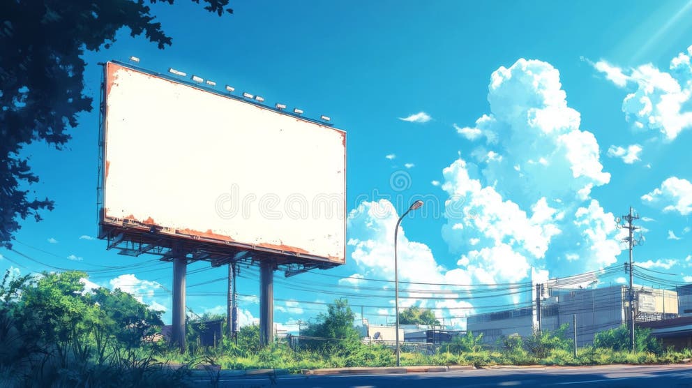 Blank Billboard in Cityscape Pixel Art Illustration Stock Illustration ...