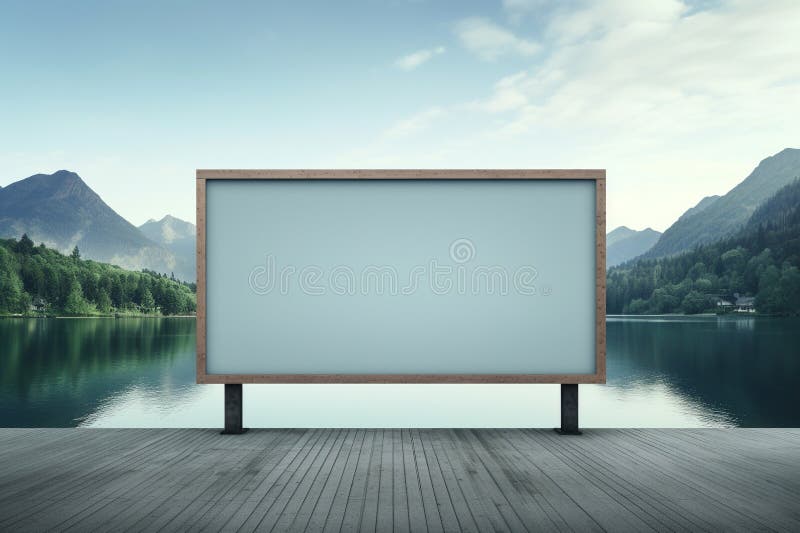 Blank Billboard Dramatically Positioned at the End of a Pier ...