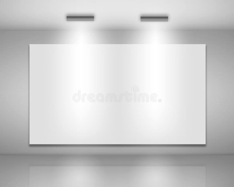 Empty Wall in a Room with Light Spots Stock Illustration - Illustration ...