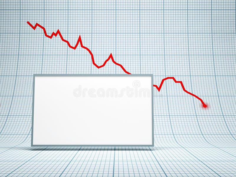 Falling graph stock illustration. Illustration of loss - 2035707