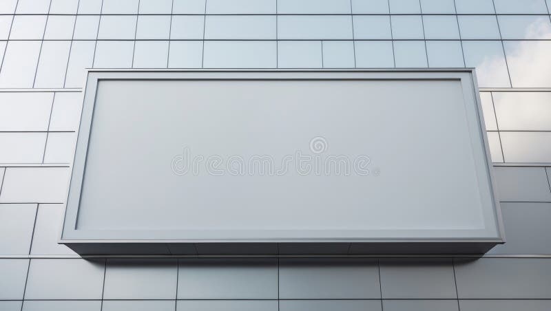 Blank Billboard Frame for Commercial Advertising on Office Building ...