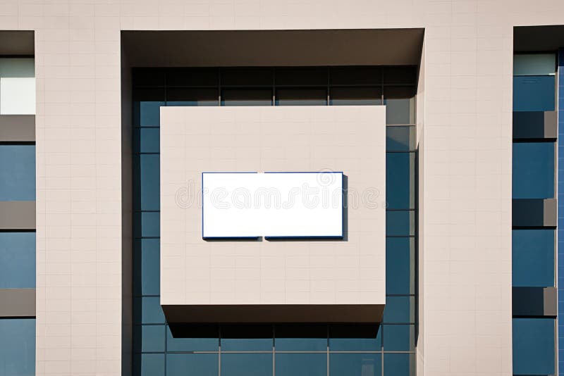Blank Billboard Hanging by an Office Building Stock Photo - Image of ...