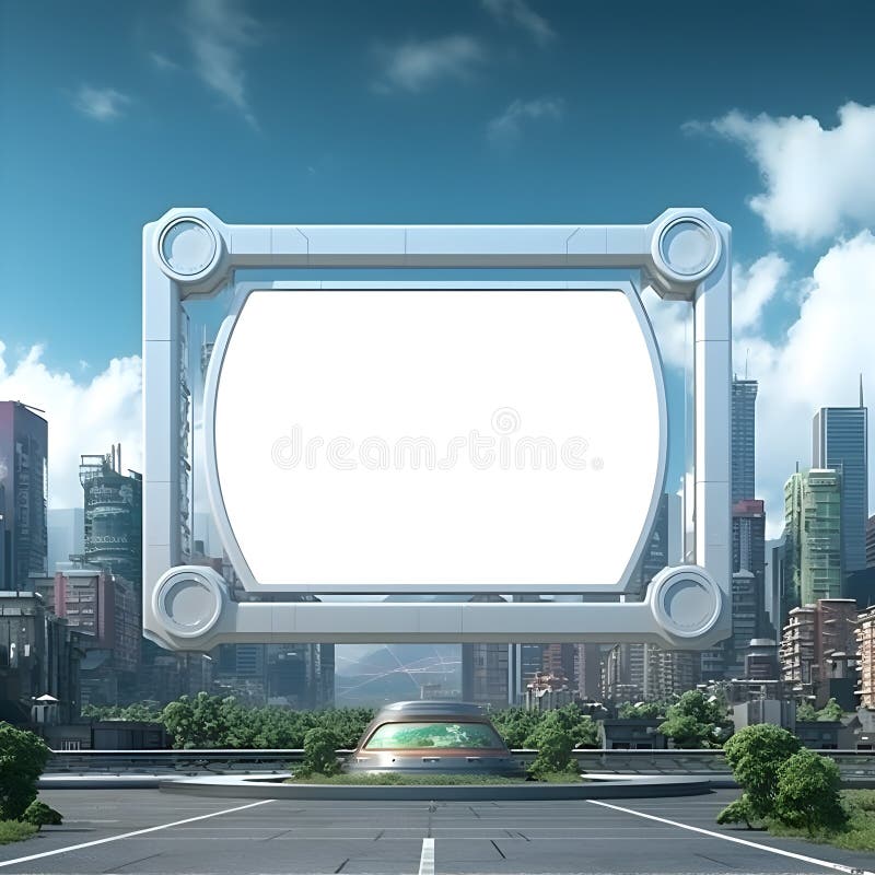 Blank Billboard Harmonizing with the Dynamic Urban Environment Stock ...