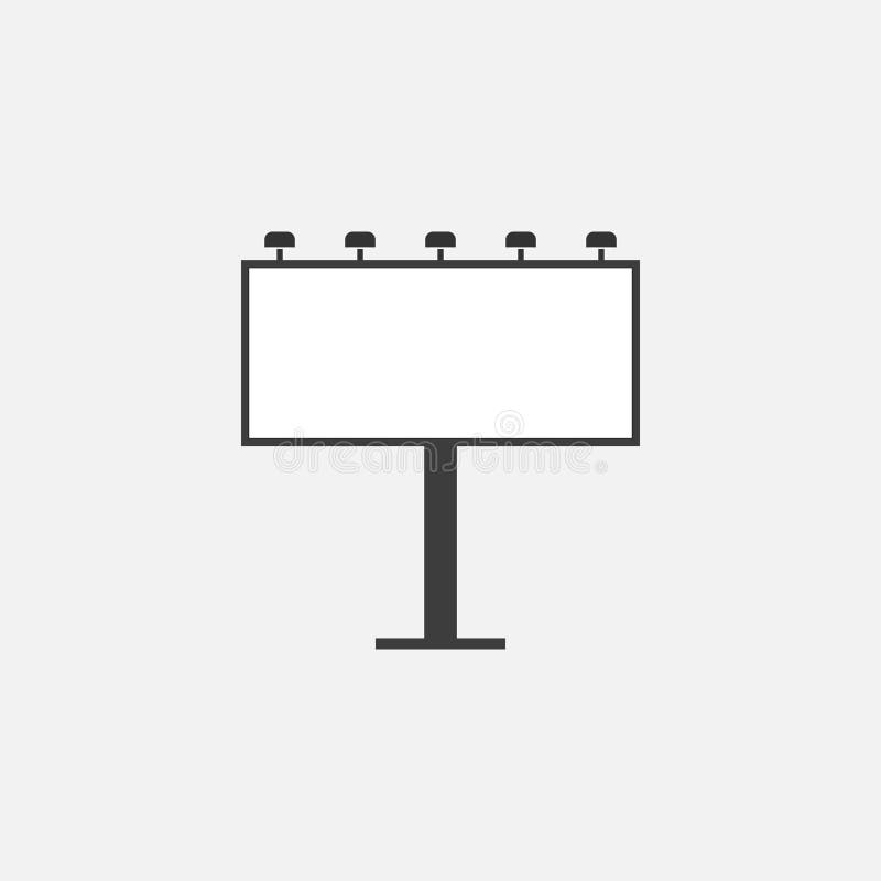 Blank Billboard Vector Icon Stock Vector - Illustration of flat, logo ...
