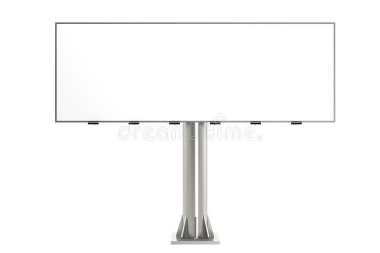 Blank Billboard with Metal Rack Isolated Stock Illustration ...