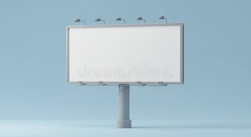Blank Billboard Mockup a Clean Modern Billboard Mockup on a Light Blue ...