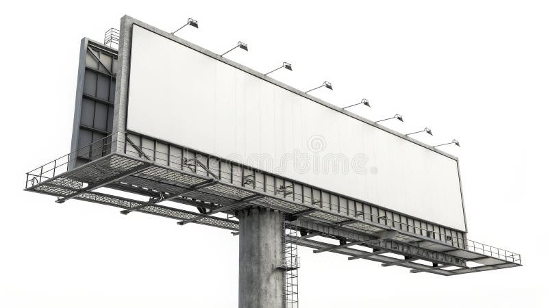 Blank Billboard Mockup Large Format, Steel Structure, Advertising ...