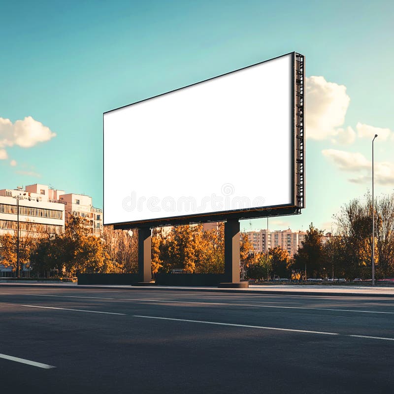 Blank Billboard Mockup Urban Advertising Space Stock Illustration ...