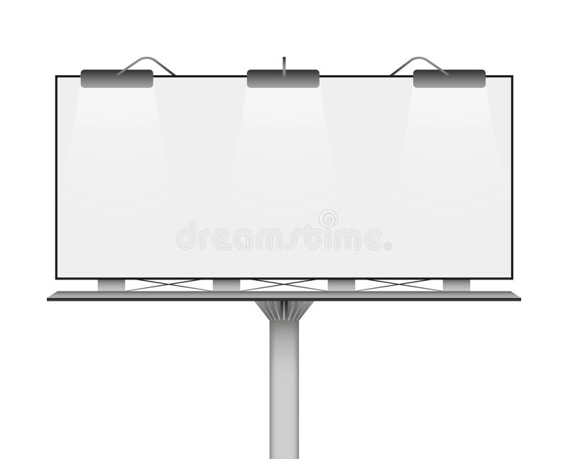 Blank Billboard Mockup for Your Advertisement. Vector Illustration ...