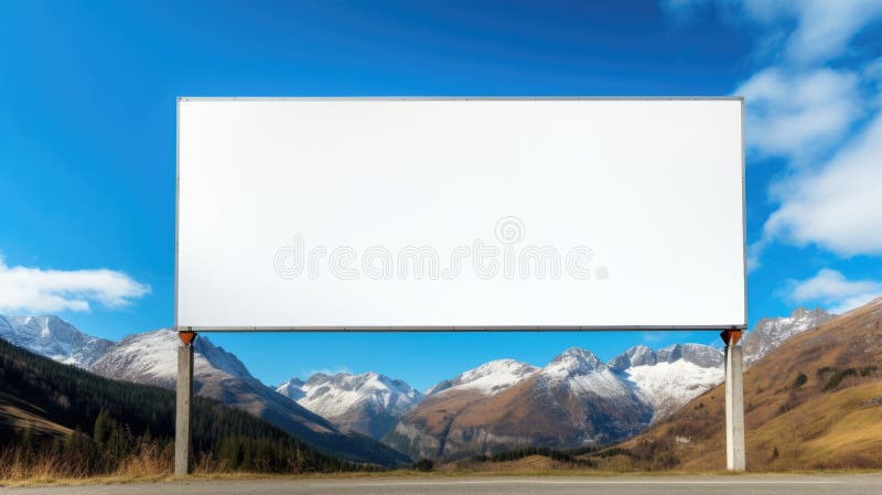 Blank Billboard in Mountains Stock Image - Image of fall, vacation ...