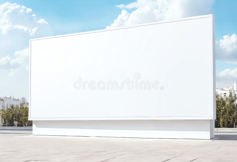Blank Billboard Poster Mockup on City Stock Illustration - Illustration ...