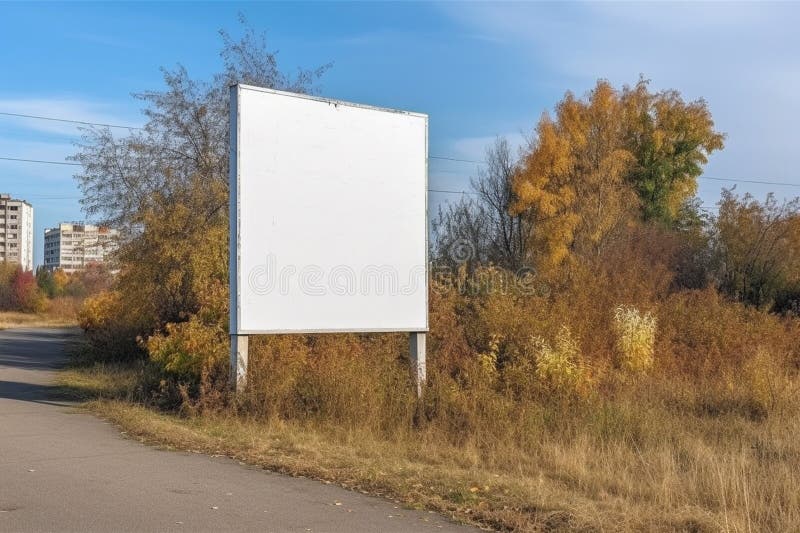 Blank Billboard in the Park Blank Billboard on the Road Stock ...