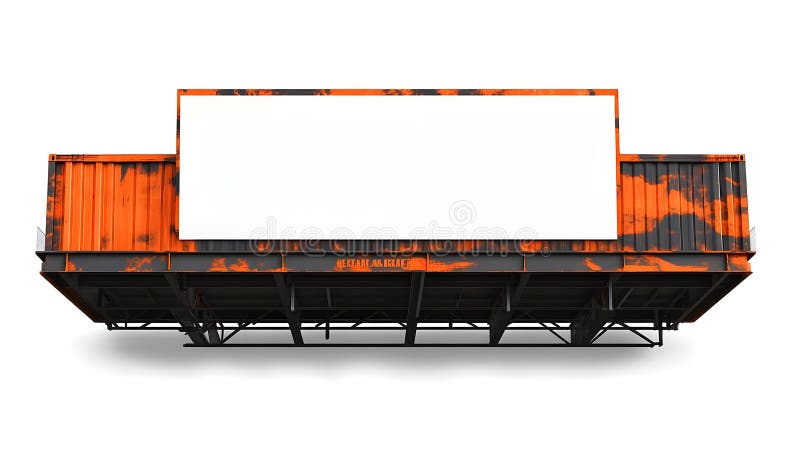 Rustic Billboard Mockup stock illustration. Illustration of blank ...