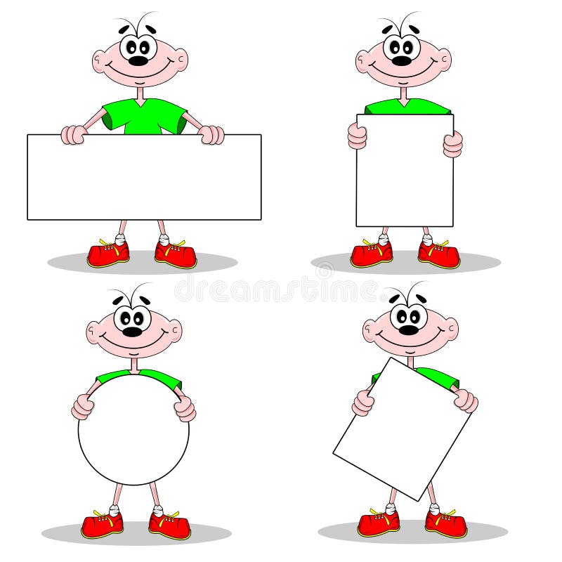 Blank billboard cartoon stock illustration. Illustration of character ...