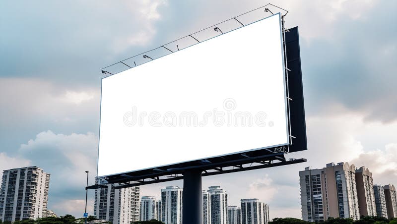 Blank Billboard Standing Tall Outdoors for Publicity and Creative ...