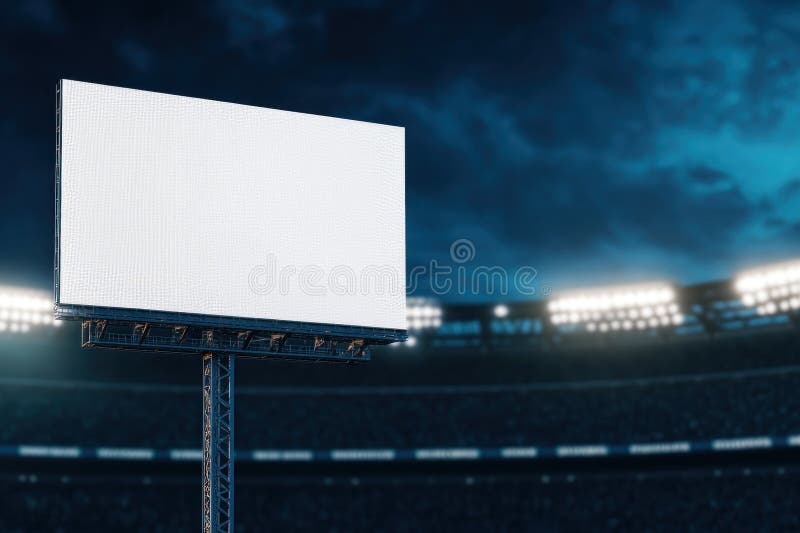 Modern Stadium Large Illuminated Billboard Stock Photos - Free ...