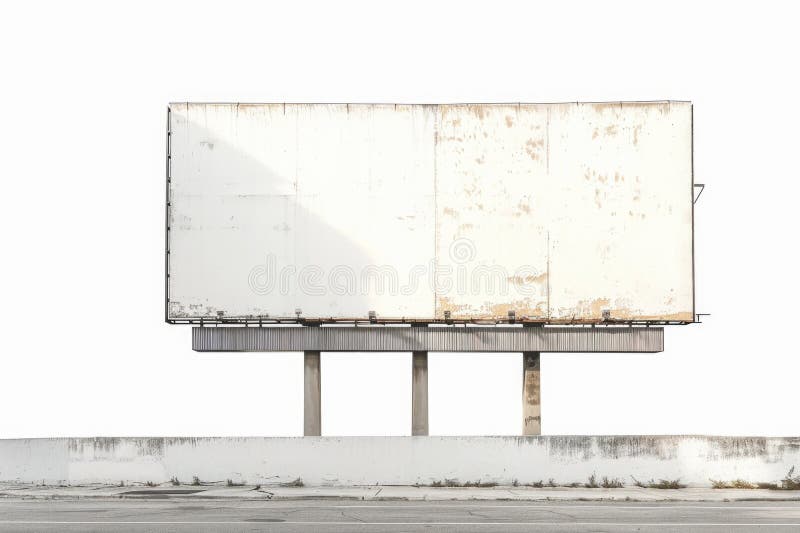 A Blank Billboard Stands on the Side of a Road, Awaiting Its Message or ...